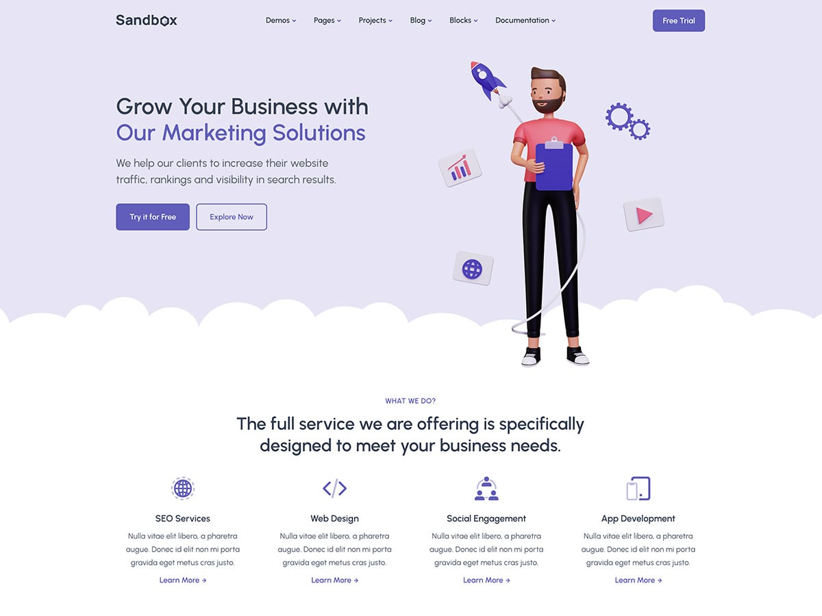 Sandbox - Modern & Multipurpose Bootstrap 5 Template